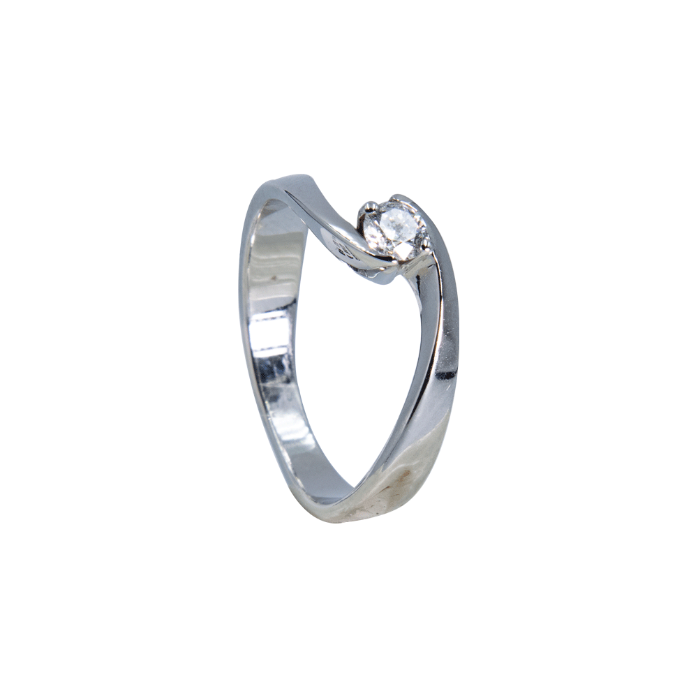 Anello solitario in oro 18kt - 0,20 ct misura 16 - Gioielleria Rapisardi