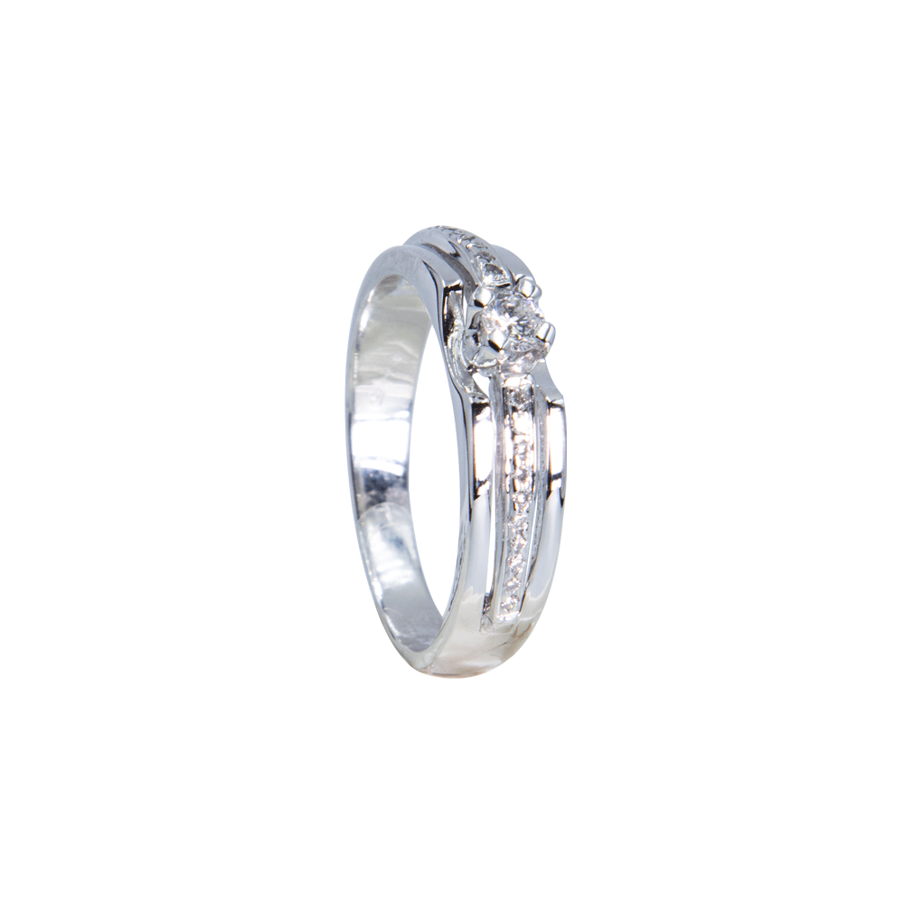 Anello solitario in oro 18kt - 0,22 ct misura 18 - Gioielleria Rapisardi