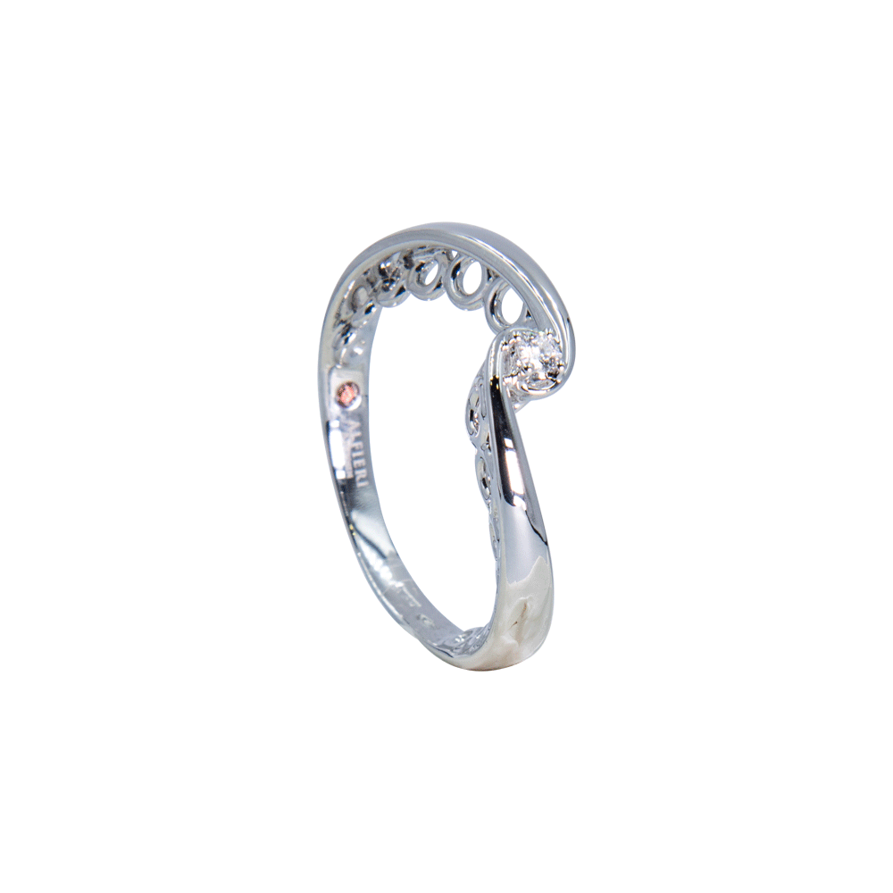 Anello solitario in oro 18kt - 0,05 ct misura 15 - Gioielleria Rapisardi