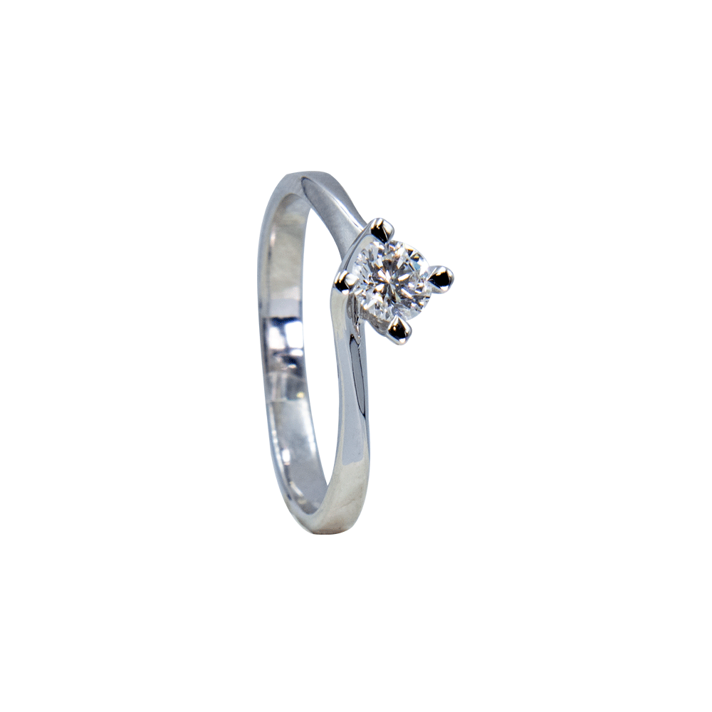 Anello solitario in oro 18kt - 0,35 ct misura 14 - Gioielleria Rapisardi